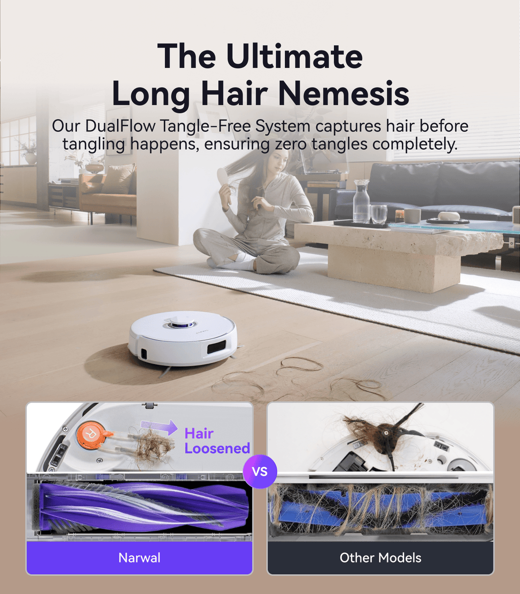 Narwal Freo Pro Robot Vacuum & Mop – Tangle-Free, Anti-Hair Wrap ...